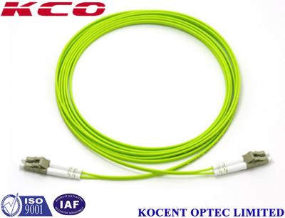 China LC-LC Duplex Multimode OM5 Fiber Optic Patch Cord with 0.35dB Insertion Loss and 60dB Return Loss for sale