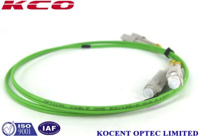 China Lime Green 50/125 OM5 SC Duplex Simplex Fiber Optic Patch Cable for High-bandwidth Applications for sale