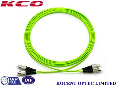 China FC-FC OM5 Optical Fiber Patch Cable with 50/125 Multimode Fiber 0.35dB Insertion Loss and 60dB Return Loss for sale