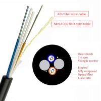 China Aerial Overhead Fiber Optic Cable 80M 120M Span USU Optical Fiber Cable 6fo 12fo 24fo / Mini ADSS Cable for sale