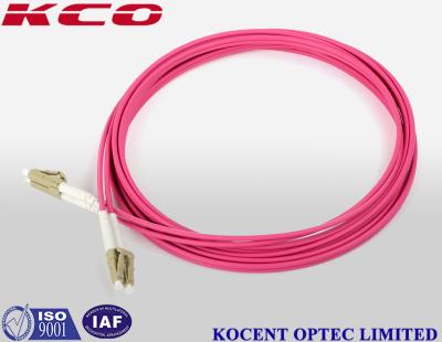 China LC/PC Duplex 3.0mm Diameter OM4 50/125 Fiber Optic Patch Cable for 10G Transmission for sale