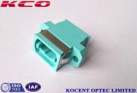 China Aqua Color OM3 OM4 MPO Adapter Flange Type MTP Adapter Fiber Optic Adapter for FTTA FTTH for sale