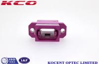 China OM4 MPO Fiber Coupler MTP Fiber Optic Adapters Violet Pink Color for sale