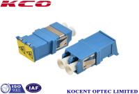 China Auto Shutter Fiber Optic Cable Adapter 9/125 Single Mode LC/UPC Duplex Plastic Material for sale