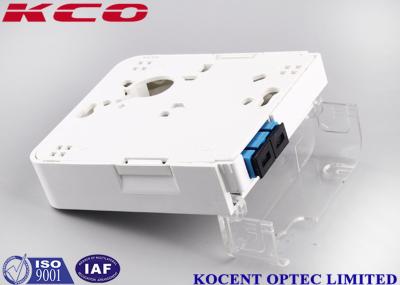China 1 Port SC Duplex Fiber Optic Termination Box with Wallmount Socket for 2 Cores FTTH FTTB Applications for sale