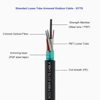 China 48 Cores 48fibers 48fo SM Armored GYTS Outdoor Fiber Optical Cable For Duct Direct Burial for sale