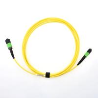 China 8F Single Mode SMF G657A1 3.0mm MPO MTP Female Optical Fiber Trunk Cable 3m 5m 10m Type A for sale