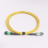 China 12F SM G657A1 MPO-12 3.0mm Optical Fiber Patch Cable MTP-12 Female Fiber Trunk Cable Type B for sale