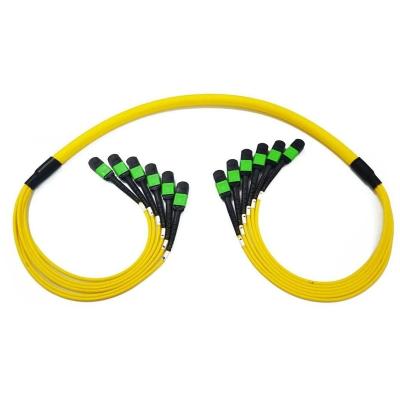China SMF G657A 6*8F MPO/APC 6*12F MTP/APC 6*24F High-density Optical Trunk Cable Method A Method B Method C for sale