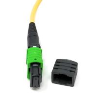 China 32fibers SMF Single Mode MPO-32 MTP-32 APC Green Elite Loss Fiber Optical Trunk Cable Micro Cable 3.0mm for sale