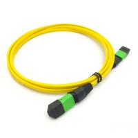 China 32fibers SMF Single Mode MPO-32 MTP-32 APC Green Elite Loss Fiber Optical Trunk Cable Micro Cable 3.0mm for sale