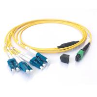 China Single Mode 8fibers APC MPO-8 MTP-8 To LC Duplex Fiber Optical Break-out Patch Cable Polarity Method A B C for sale