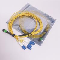China Single Mode 8fibers APC MPO-8 MTP-8 To LC Duplex Fiber Optical Break-out Patch Cable Polarity Method A B C for sale