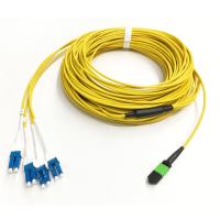 China G657 Single Mode Fiber 8 Cores MPO To DLC MTP 8F to LC Duplex Uni-boot Optical Fiber Break-out Fan-out Patch Cord for sale