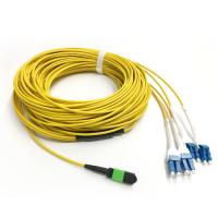 China G657 Single Mode Fiber 8 Cores MPO To DLC MTP 8F to LC Duplex Uni-boot Optical Fiber Break-out Fan-out Patch Cord for sale