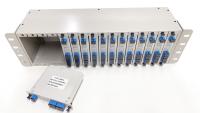 China 1*2 1*4 1*8 1*16 PLC Fiber Optic Splitter Patch Panel 19 Inch for Rack-mount ODF for sale