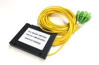 China SMF G657A1 PLC fiber optic splitter 1*8 1x8 1:8 SCAPC connector 2.0mm 1.0m for FTTH for sale
