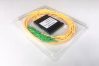 China ABS Box Type 1*16 1x16 1:16 Splitter Fiber Optic PLC Single Mode G652D G657A SCA Connector Pigtail 2.0mm for sale