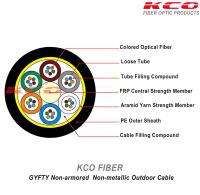 China Single Mode Multimode Outdoor 2–288 Cores All-Dielectric Outdoor GYFTY Fiber Optic Cable for sale
