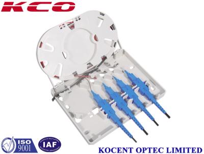 China Indoor 4 Core Fiber Optic Termination Box with 50N Pull Off Force and Temperature -45~+85 Resistance for sale