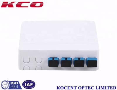 China Wall Mount Fiber Optic Terminal Box with 0.15dB Insertion Loss and ABS/PC Material for Indoor Applications for sale