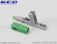China Telecom Field Installable Fiber Optic Fast Connector with 0.3dB Insertion Loss 55dB Return Loss and 3D Pass SC/APC Green for sale