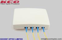 China 4 Port Indoor Fiber Optic Terminal Box with ABS+PC Material and SC/FC/ST/E2000/LC Adapters 210x110x30mm for sale