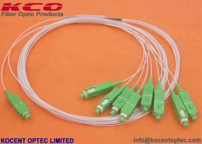 China Mini Fiber Optic PLC Splitter 1x8 with 0.9mm Cable and 1.0m Length for 1260nm~1650nm Wavelength for sale