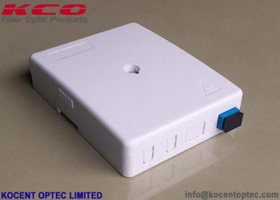 China KCO-FTB-02N 2 Port 2 Core Fiber Optic Termination Box FTTH Indoor Face Plate Socket IP55 Rated for SC/UPC SC/APC for sale