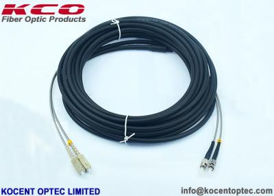 China ST LC SC FC 2 Core Fiber Optic Patch Cord with 50/125um Multi-mode and Insertion Loss ≤0.2dB for FTTA Applications for sale