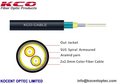 China Armored Optical Fibre Cable FTTA 7.0mm G657A Field TPU LSZH for sale