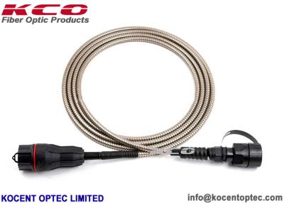 China Full-AXS ODVA 2 Core Fiber Optic Patch Cord with Armored Spiral Cover for Outdoor Water-proof Applications for sale