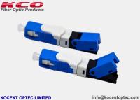 China UPC Blue Fiber Optic Fast Connector with 0.2dB Insertion Loss and 55dB Return Loss for 0.9mm Cable for sale