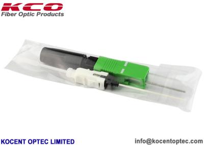 China SC/APC Fiber Optic Fast Connector with 0.2dB Insertion Loss 55dB Return Loss and 50mm Length Hot Melt Splice On Connector for sale