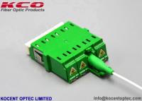 China Quad LC APC Shutter Optical Fiber Adapter Singlemode LC Coupler For FTTH for sale