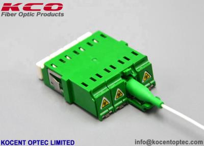 China Quad LC APC Shutter Optical Fiber Adapter Singlemode LC Coupler For FTTH for sale