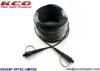 China Waterproof Armored Outdoor Field Fiber Optic Patch Cord with Mini SC/APC Connector for sale