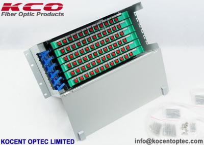 China 72 Core Rack Mount Fiber Optic Terminal Box with SC FC LC Connectors for 19' Distribution Frame for sale