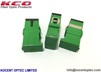 China Auto Shut SCA Fiber Optic Adapter 4 Cores SC APC Green Coupler for sale