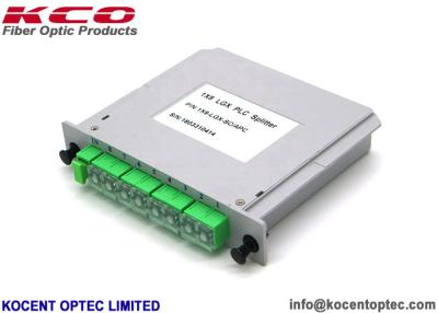 China Rack Mountable Corrosion Resistant Fiber Optic Splitter with Wide Wavelength Bandwidth and LGX Box for sale