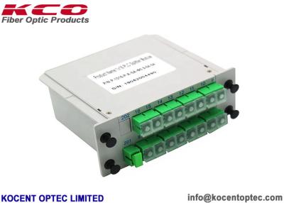 China High Reliability 1x16 Fiber Optic Splitter LGX Module for 19'' Patch Panel with 0.3m Length for sale