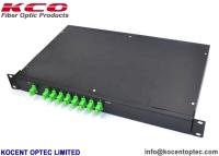 China 1x8 PLC Optical Fiber Splitter with LGX Box Low Insertion Loss and High Reliability for FTTx Systems for sale