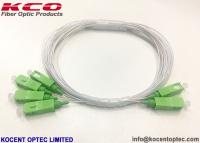 China Blockless 2x4 Fiber Optic Splitter with 0.9mm Green Connector and 2.0m Low IL for High Performance for sale