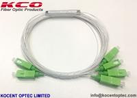 China Mini Blockless Tube Type 2x4 PLC Splitter with 0.9mm Cable and 1260-1650nm Wavelength for FTTX Deployment for sale