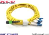 China OEM ODM 8fibers MPO Female Patch cord MTP Trunk Cable to 8 Cores LC/UPC Single Mode G657A1 FTTH GPON for sale