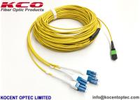 China LC Super Boot MTP MPO Optical Patch Cord 8fo 12fo 24fo Fanout 3.0mm OS1 OS2 LSZH for sale