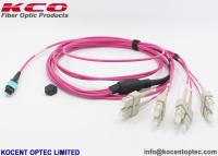 China 16 Core MPO Patch Cable Low Insertion Loss 0.35dB LSZH Jacket MPO Patch Cord for Data Center for sale