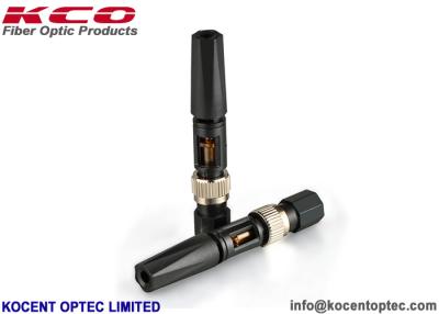 China Pre Embedded Optical Fibre Fast Connector FC Field Assembly SM G657B3 Black for sale