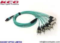 China MPO-16 MTP-16 to LC Patch Cord High Density Trunk Cable OM3-300 50/125 40G 100G for sale