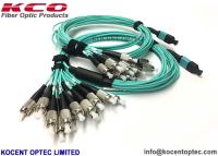 China 16 Cores MPO MTP Patch Cord OM3-150 PVC LSZH Cover For 5G Bank Data Center for sale